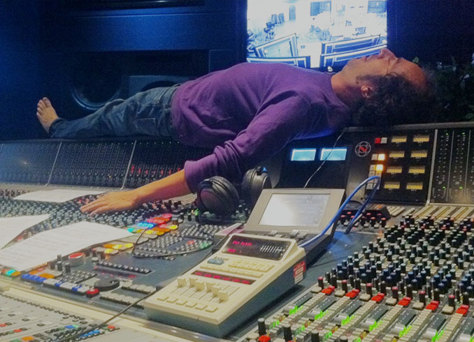 Bob_lying_mixdesk - Bob Scott